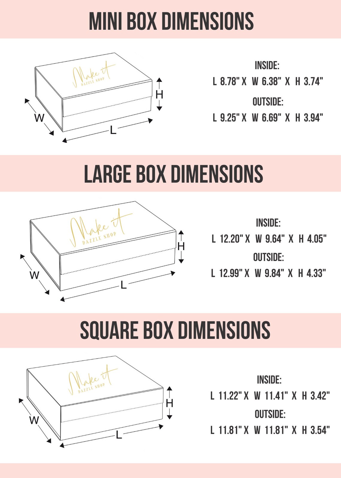 Custom Happy Birthday Gift Box With Name Personalized | Etsy