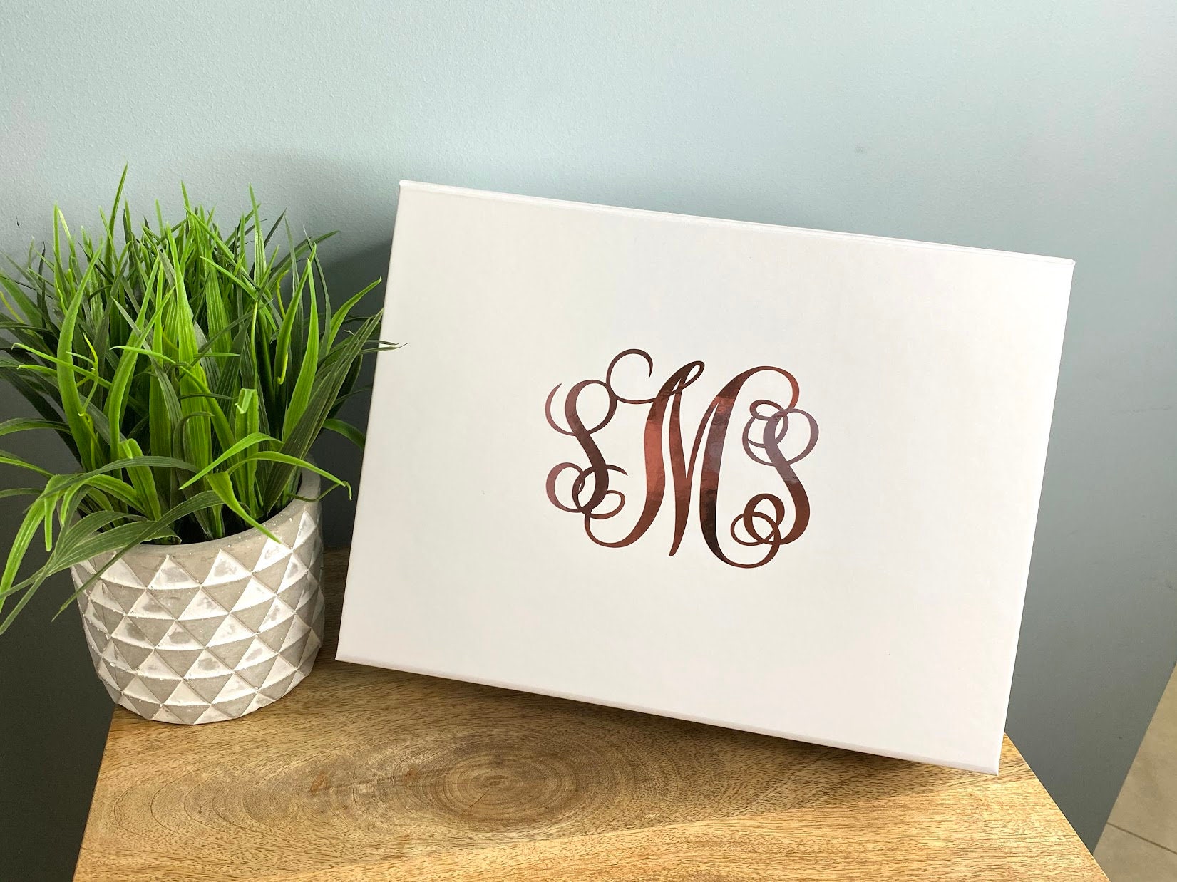 Monogram Gift Box Personalized Decorative Custom | Etsy