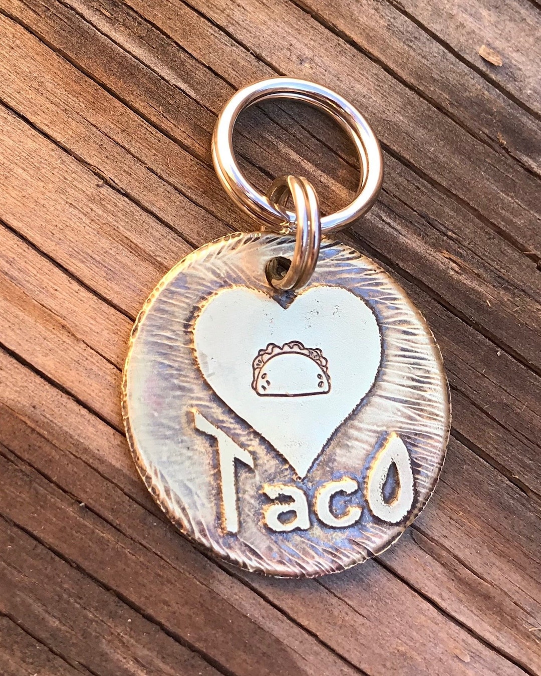 Personalized Custom Taco Id Tag Custom Pet Id Tag I Heart - Etsy