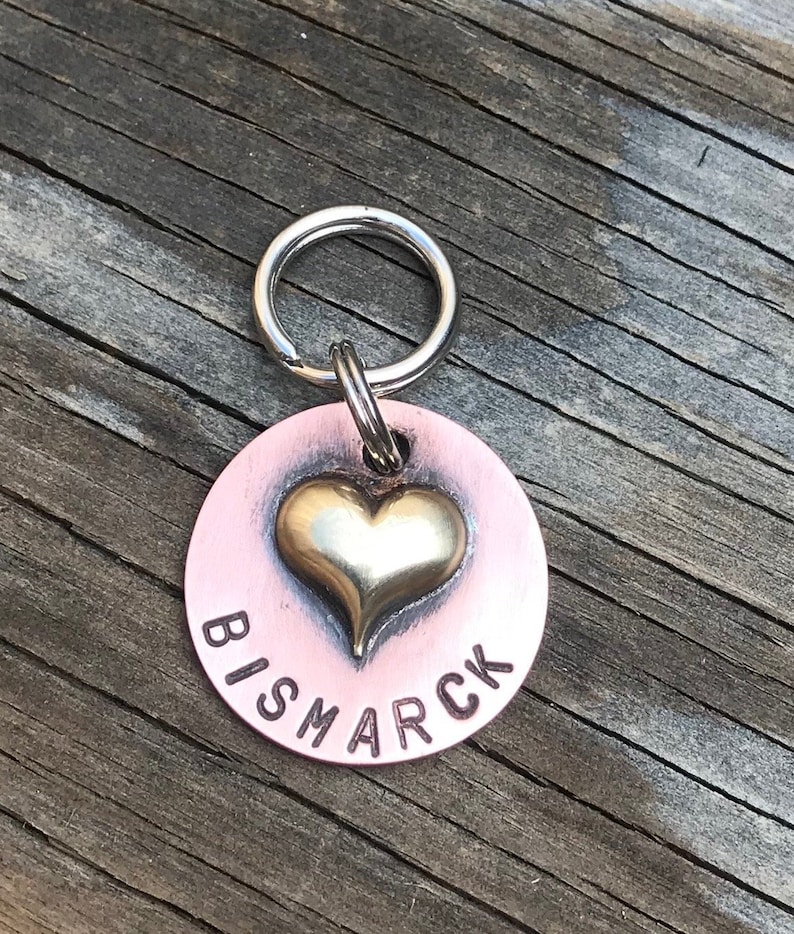 Heart Dog Tag Custom Two Sides Dog Tag Customized Pet ID - Etsy