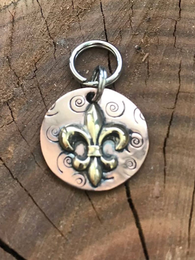 Dog Tag Dog Id Tag Unique Dog Tag Gold Dog Tag Stamped Dog | Etsy