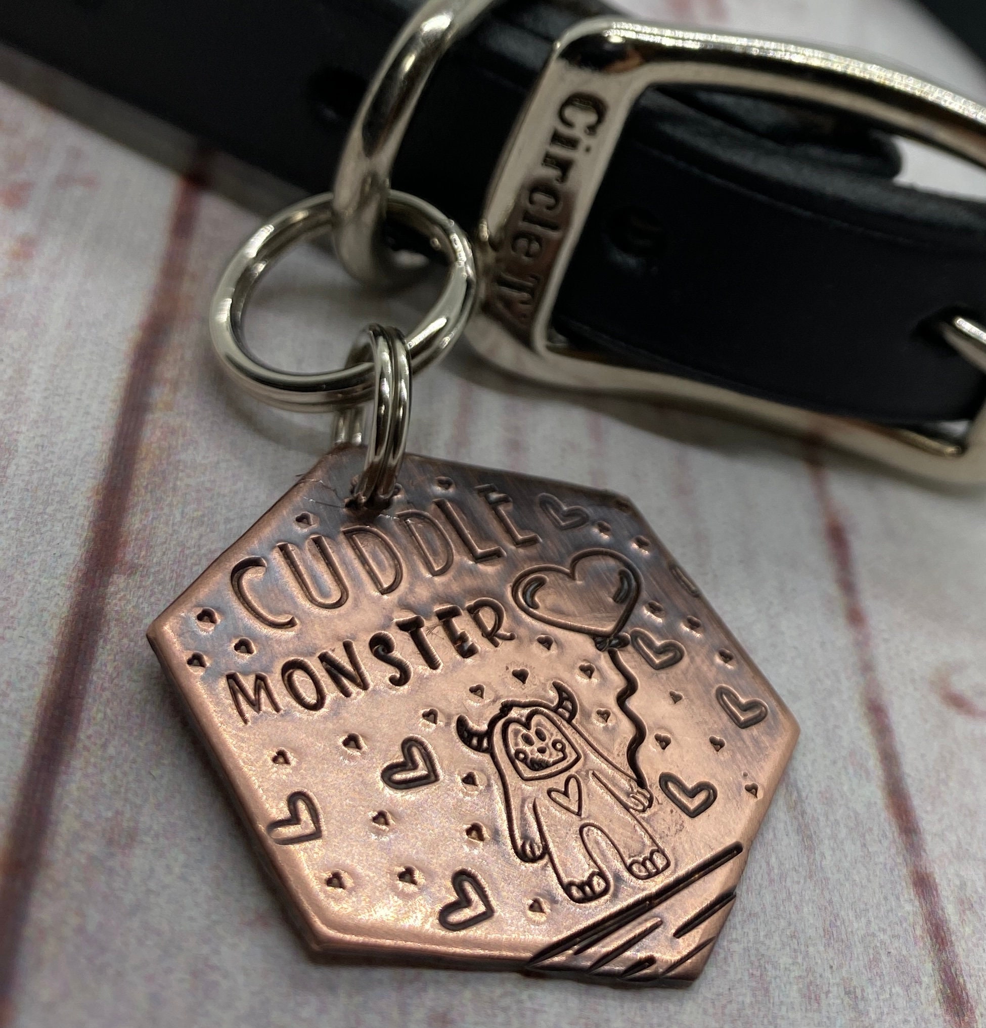 Cuddle Monster Pet Id Tag Cuddle Bug Dog Tag Little Monster | Etsy