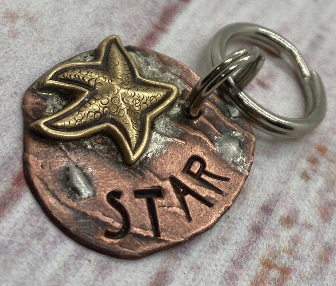 Starfish Pet Tag Starfish Dog Tag Beachy Dog Id Tag Sand - Etsy