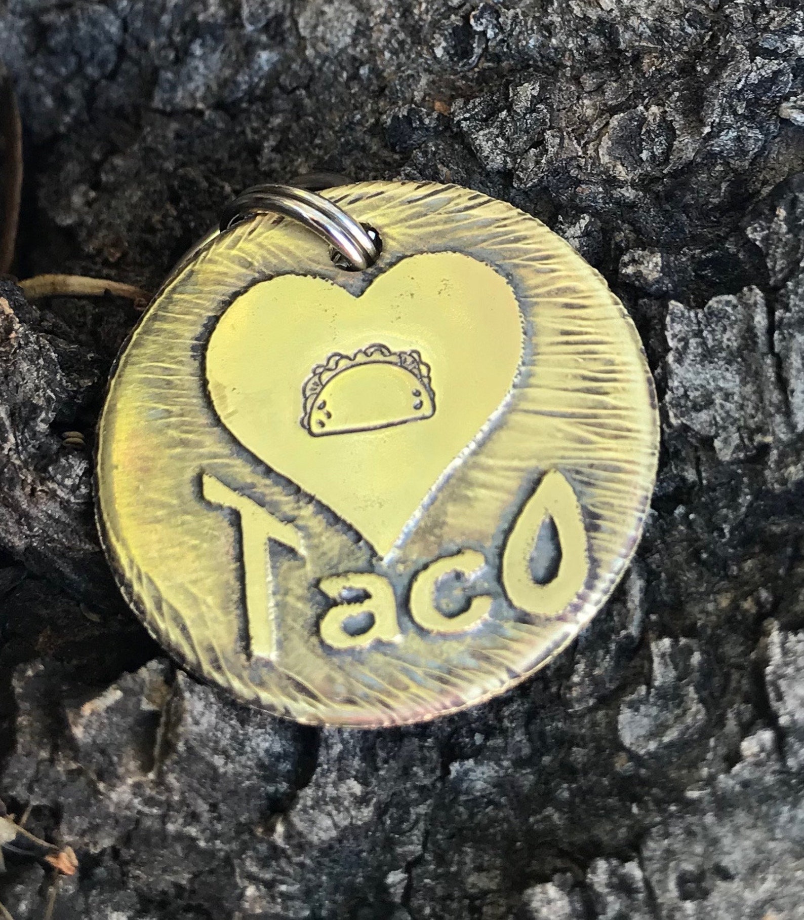 Personalized Custom Taco Id Tag Custom Pet Id Tag I Heart | Etsy
