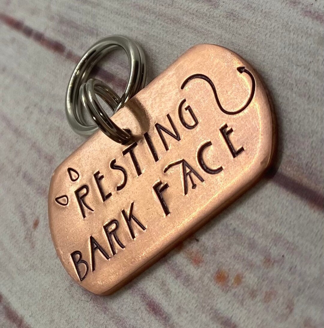 Resting Bark Face Pet Tag, Rbi Dog Tag, Metal Dog Tag for Dogs - Etsy