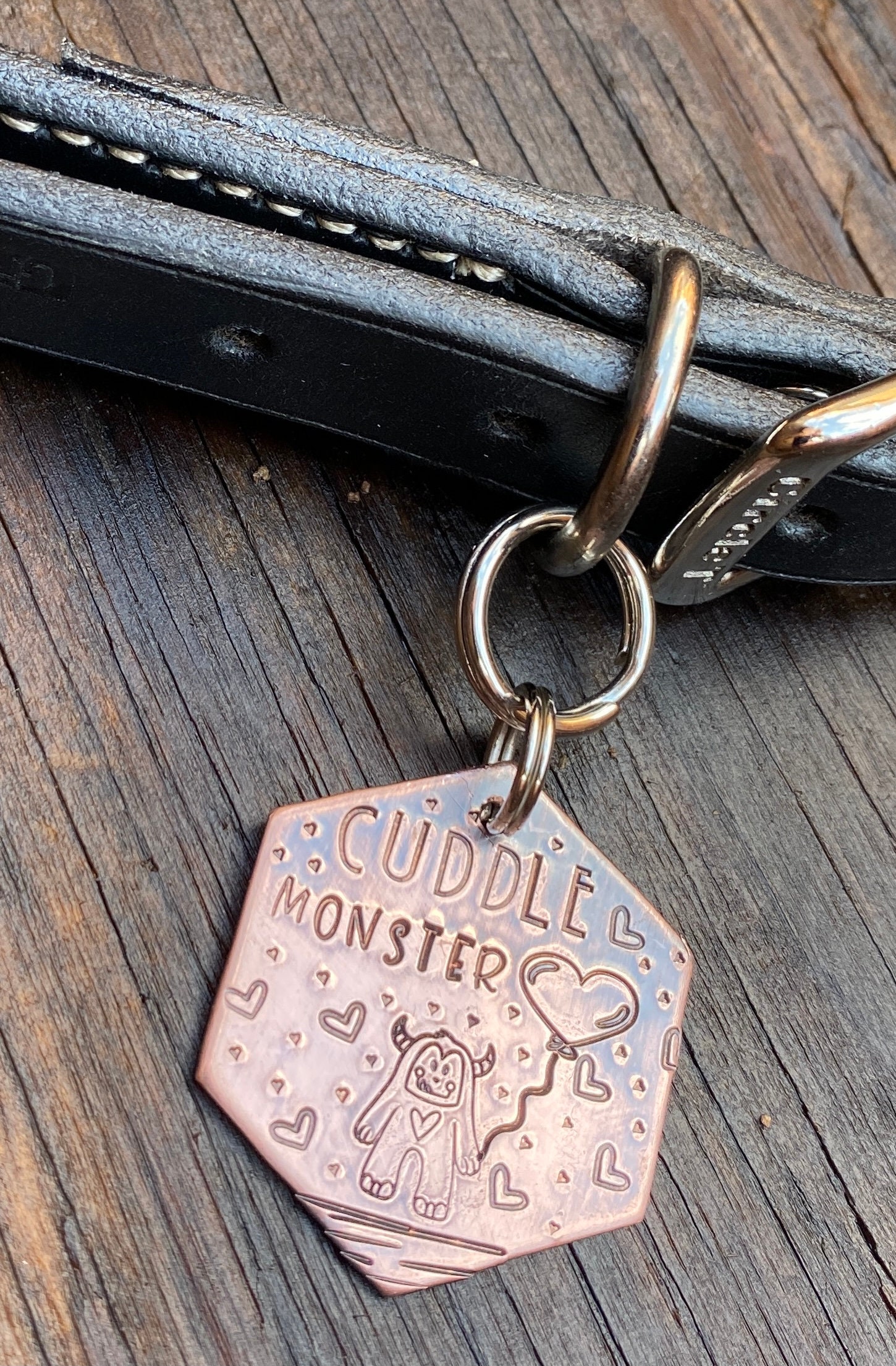 Cuddle Monster Pet Id Tag Cuddle Bug Dog Tag Little Monster | Etsy