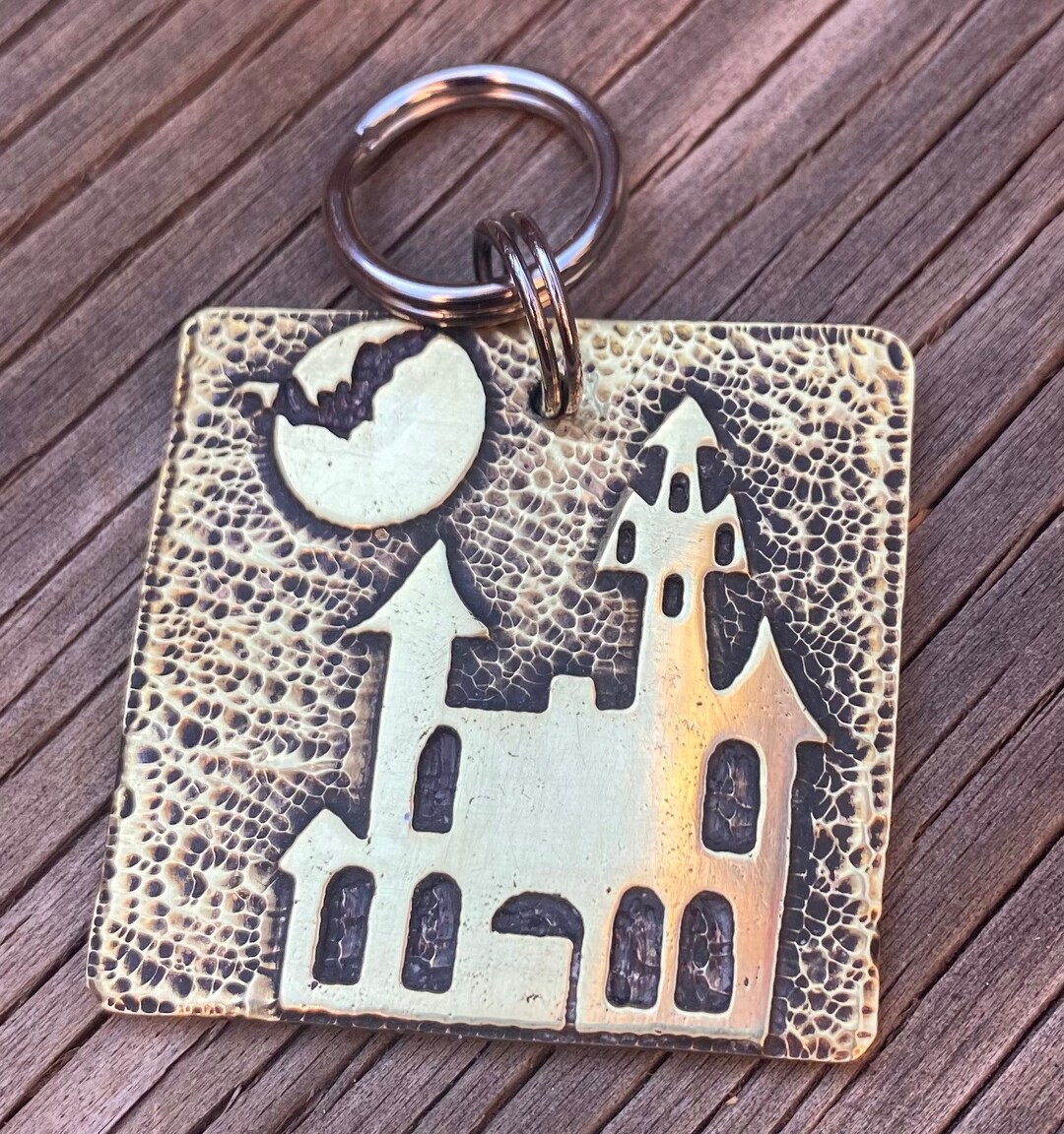 Haunted Mansion Dog Tag Halloween Haunted House Pet Id Tag - Etsy
