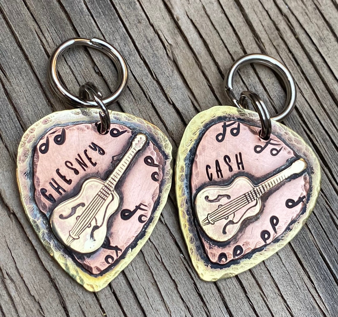 Guitar Pick Id Tag Music Man Dog Id Tag Dog Tag for Dogs - Etsy