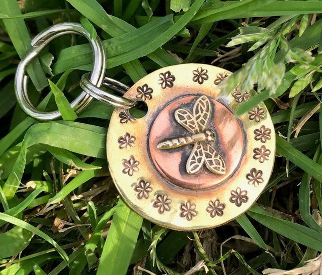 Dragonfly Pet Id, Pet Id Tags, Pet Tags, Dog Tags, Stamped Dog Tag ...