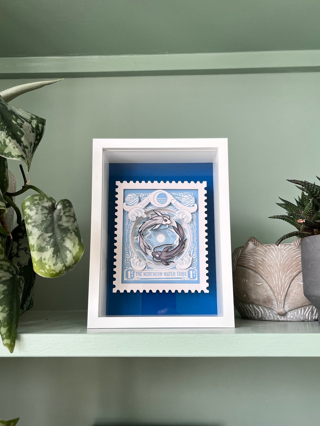 Koi Stamp Framed - Etsy