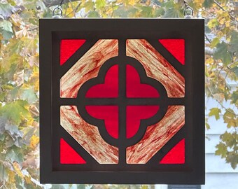 Stained Glass GOTHIC CATHEDRAL ARCH Panel - Etsy
