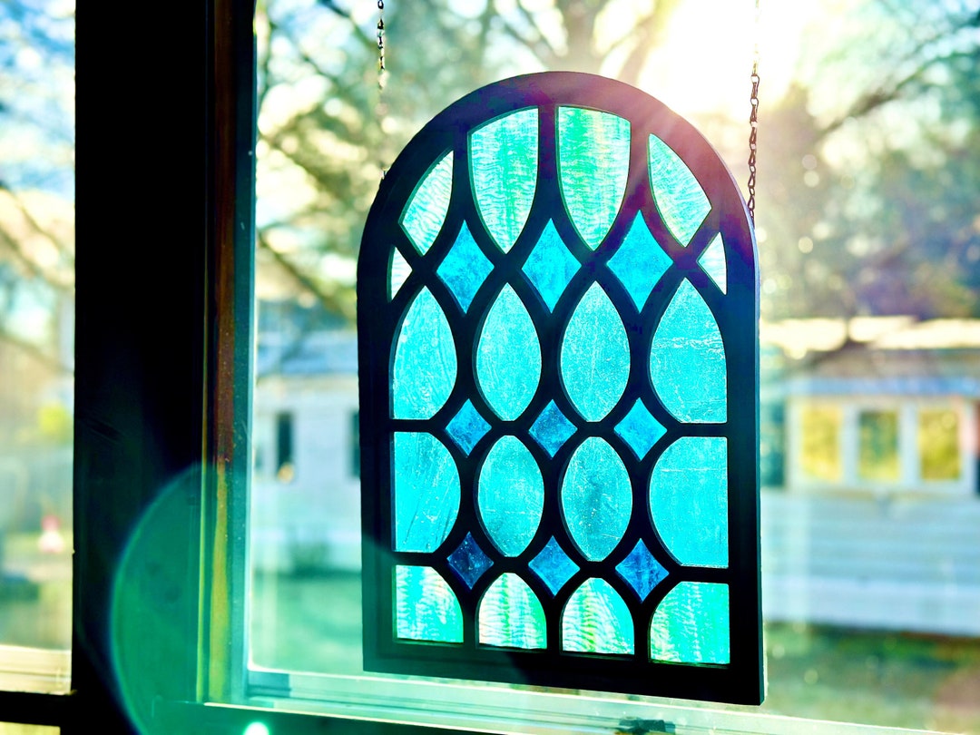 Peacock Stained Glass Window - Etsy