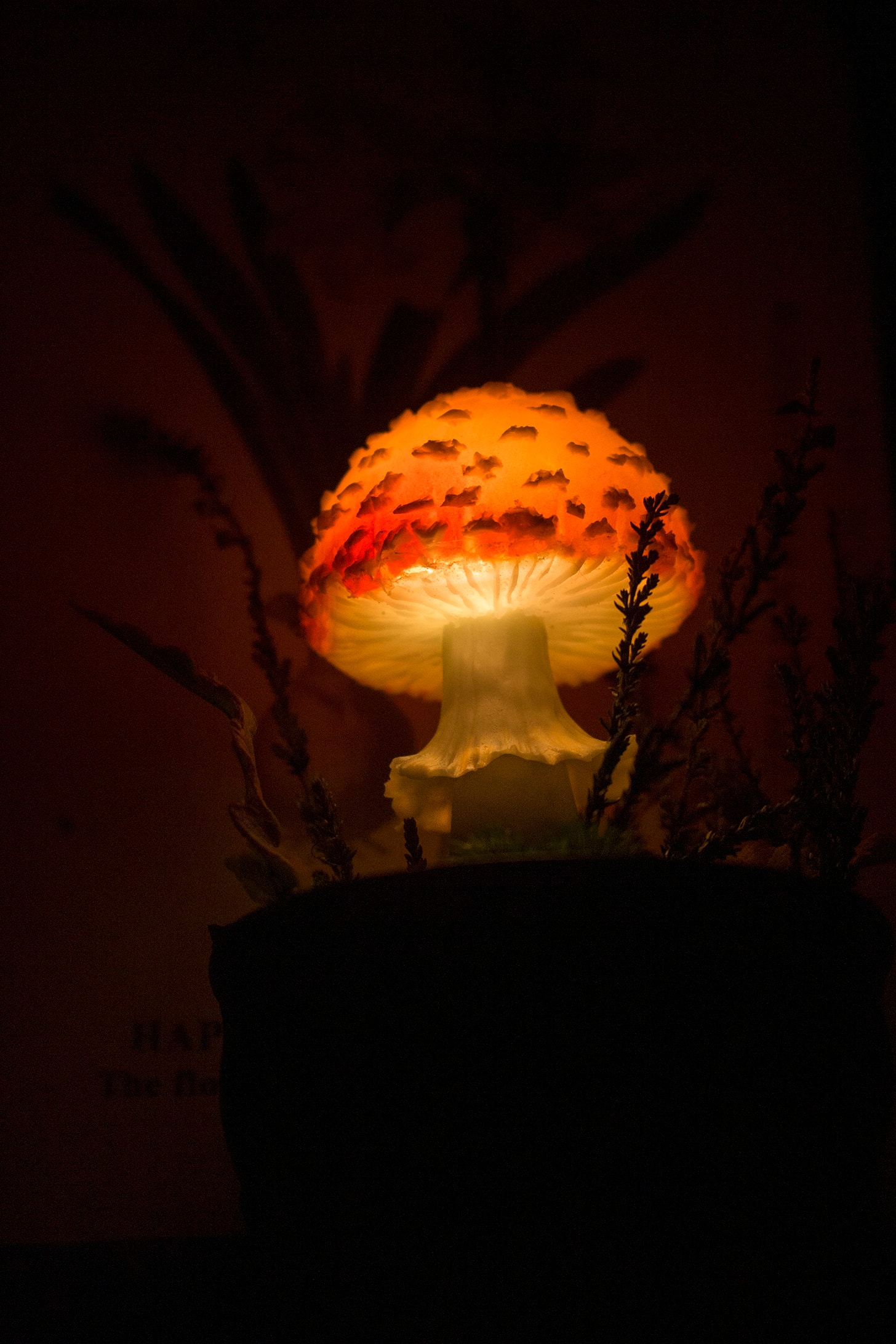 Mushroom lamp MADE TO ORDER Mushroom Orange Mushroom lamp | Etsy