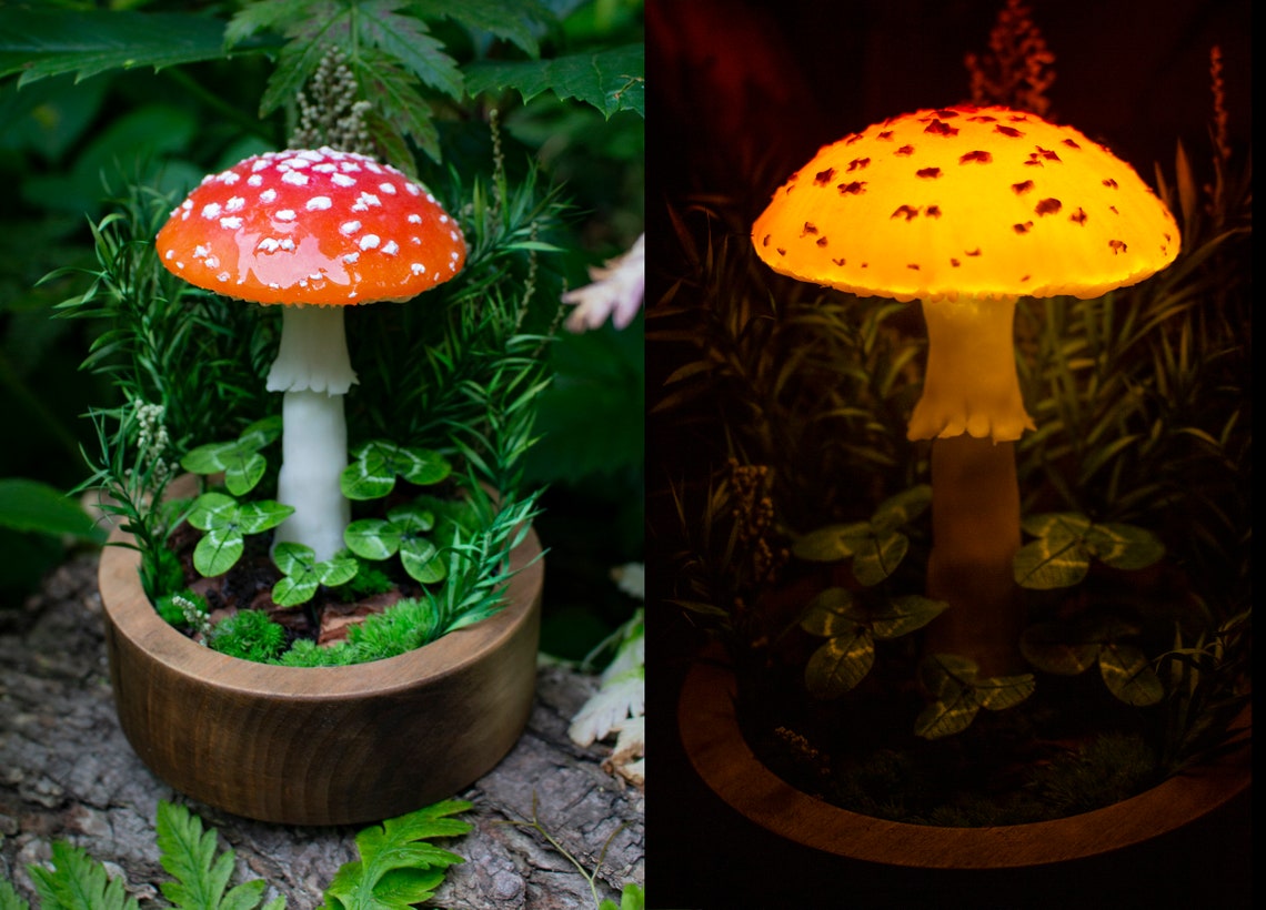 Mushroom Lamp MADE to ORDER Fly Agaric Amanita Mushroom - Etsy