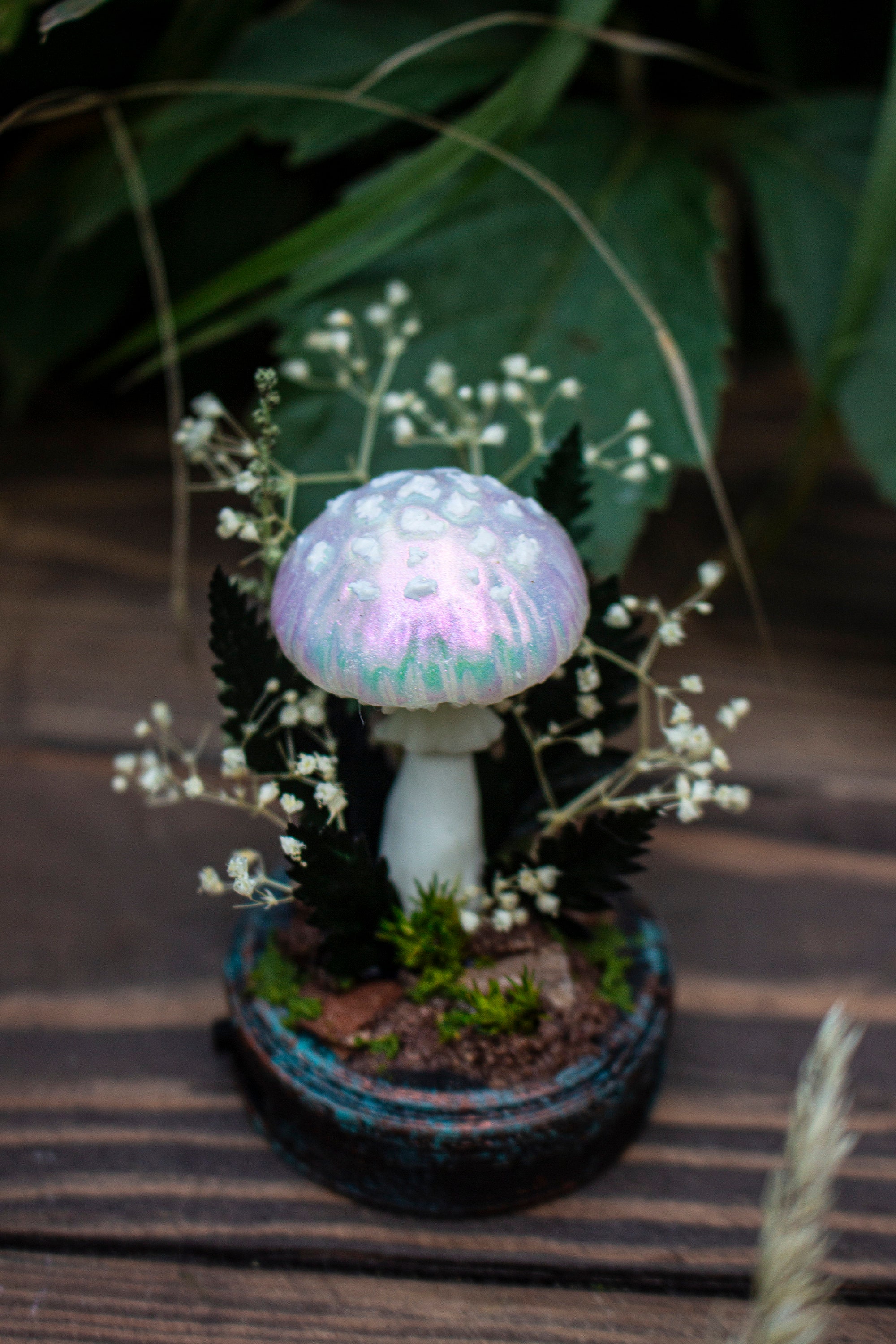 Tiny Iridescence MADE to ORDER Mushroom Night Light - Mushroom Lamp ...