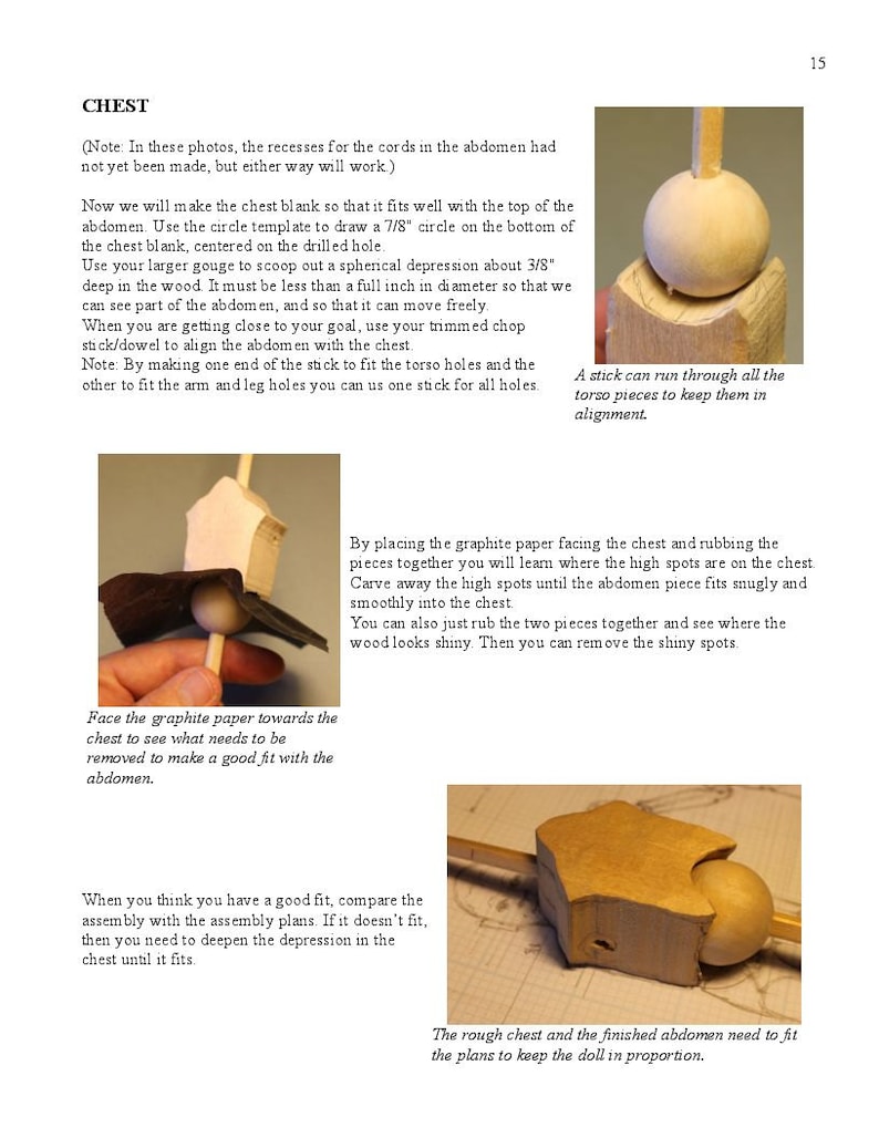 Wooden Ball-jointed Doll Plans, Tutorial, and Instructions: Download - Etsy