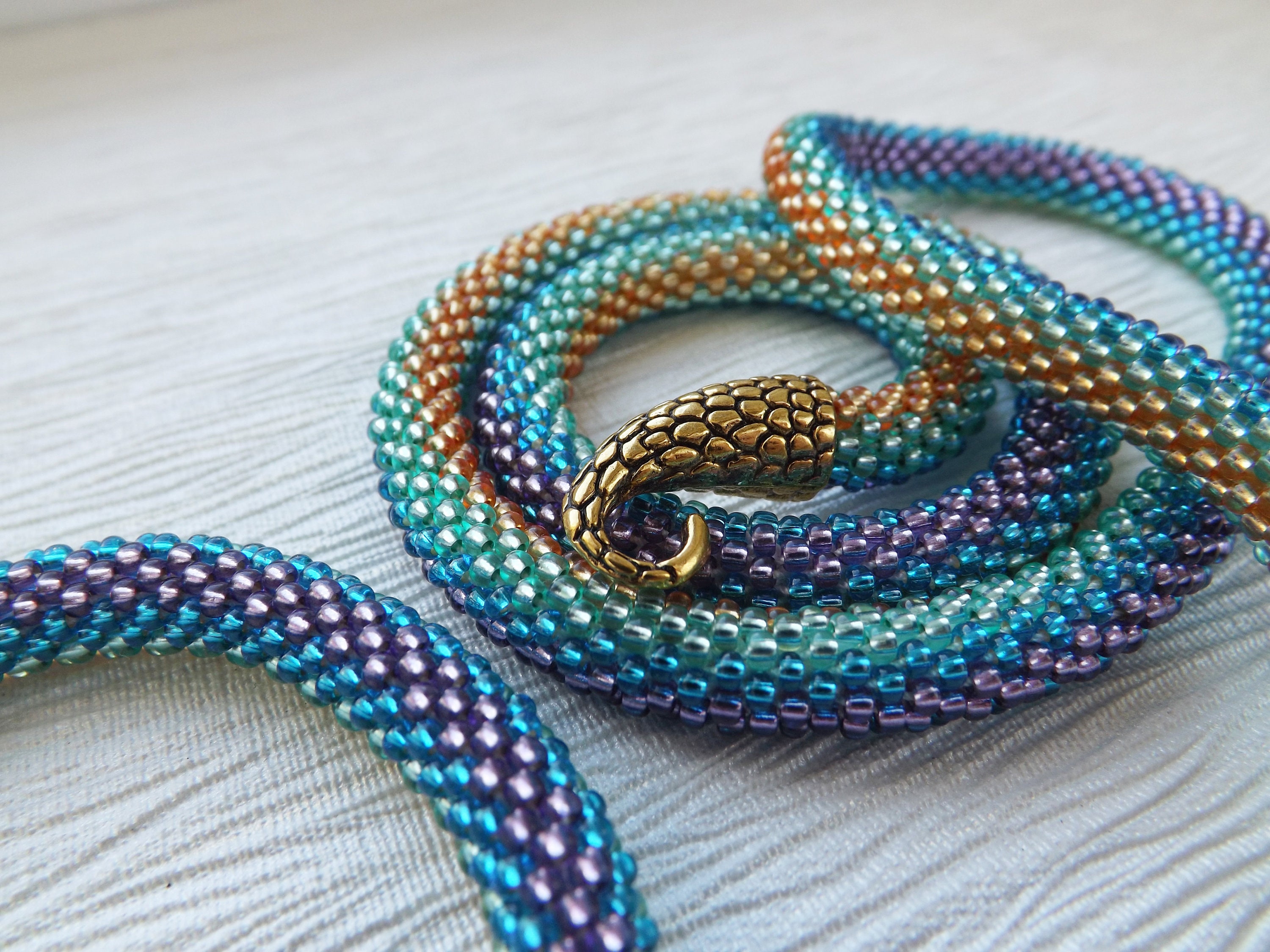 Snake Jewelry Set For Women Beaded Snake Necklace Statement | Etsy