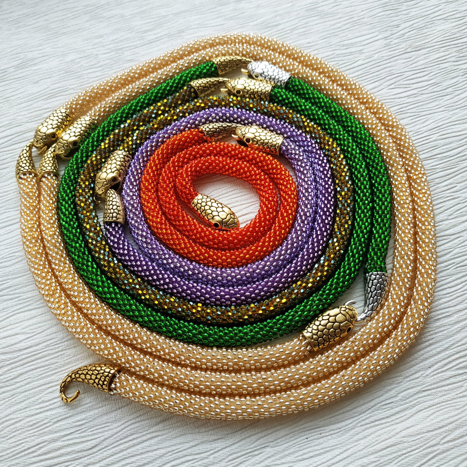 Custom Snake Necklace, Personalized Necklace, Statement Necklace ...