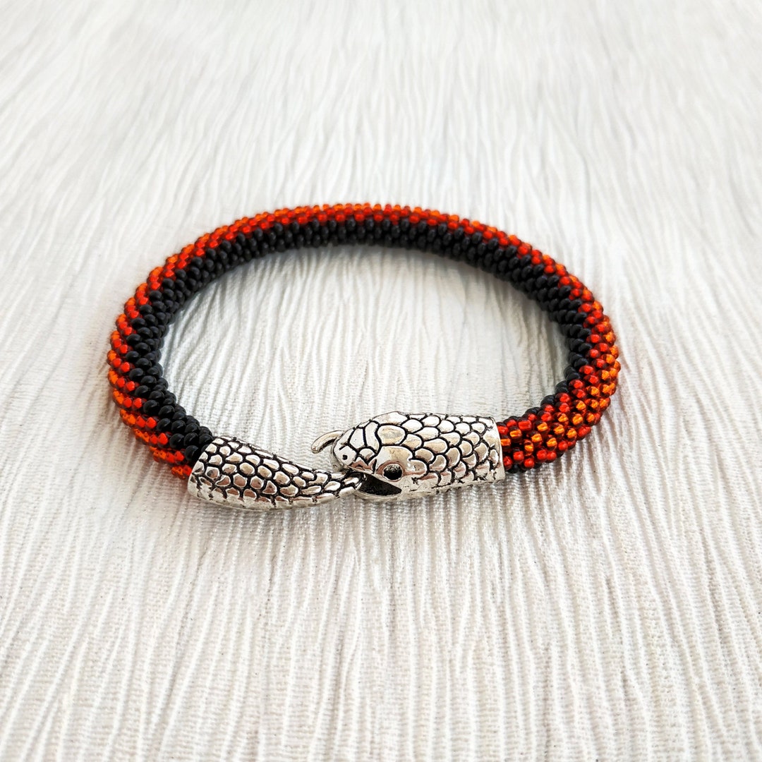 Red-bellied Black Snake Jewelry, Snake Bracelet, Snake Necklace, Snake ...