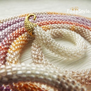 Snake Jewelry Native American Inspired Necklace Bead Crochet Snake ...