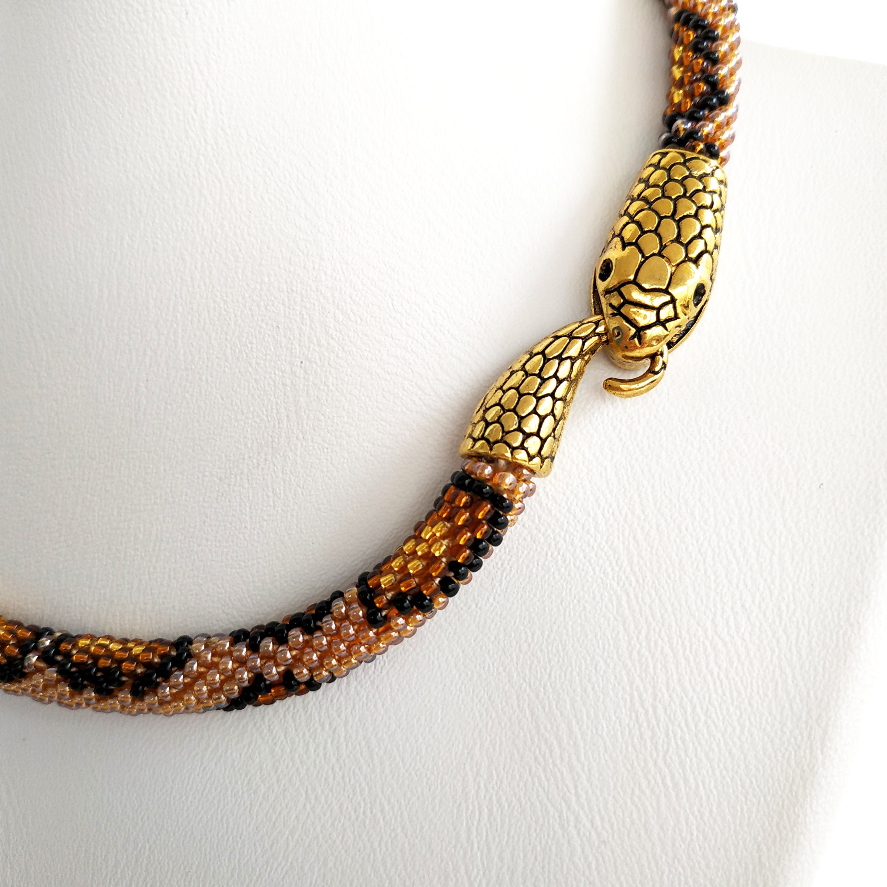 Snake Necklace Gold, Snake Choker Necklace, Snake Jewelry, Serpent ...