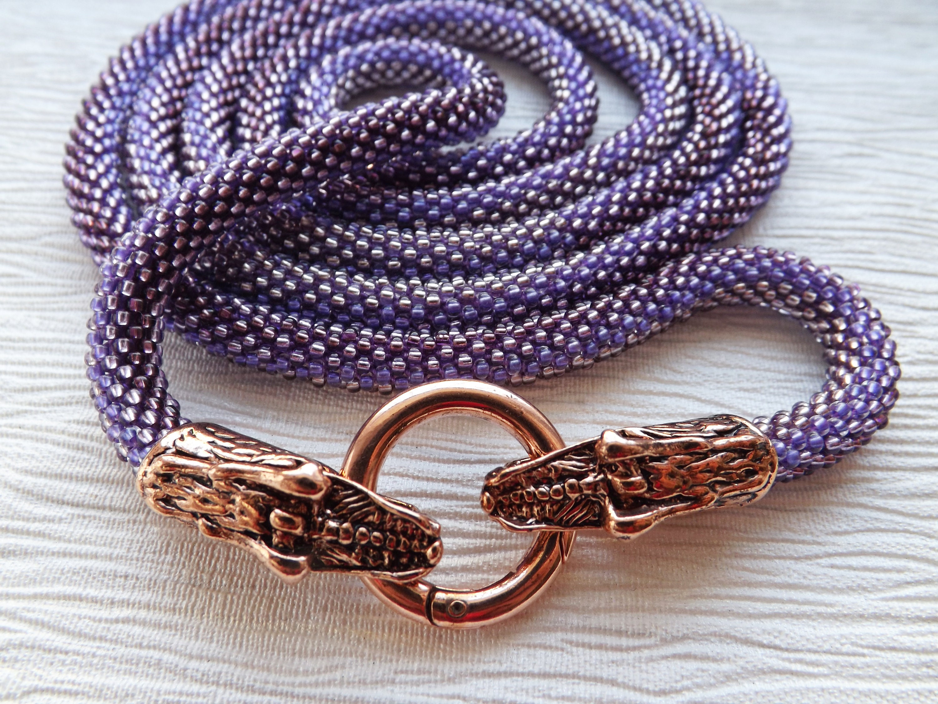 Dragon necklace for women Dragon Jewelry Purple statement | Etsy