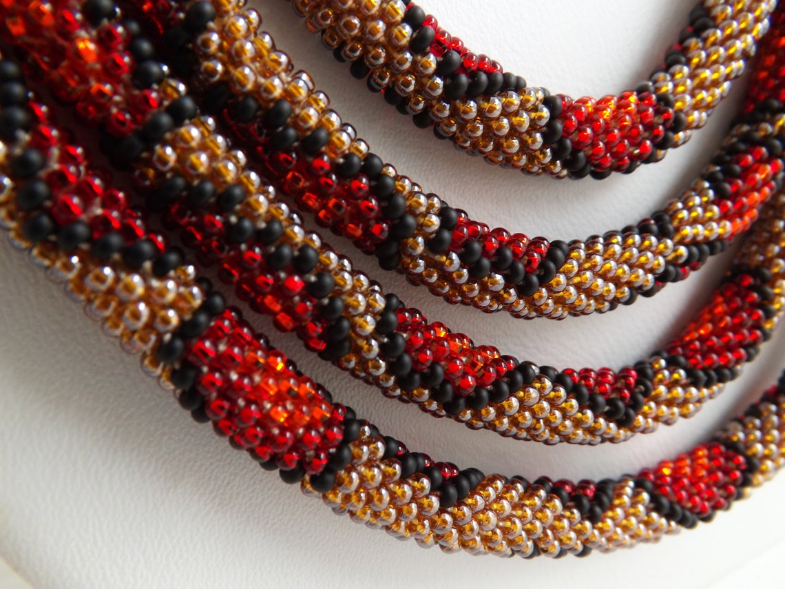 Snake Necklace Red Statement Necklace Snake Jewelry Serpent - Etsy