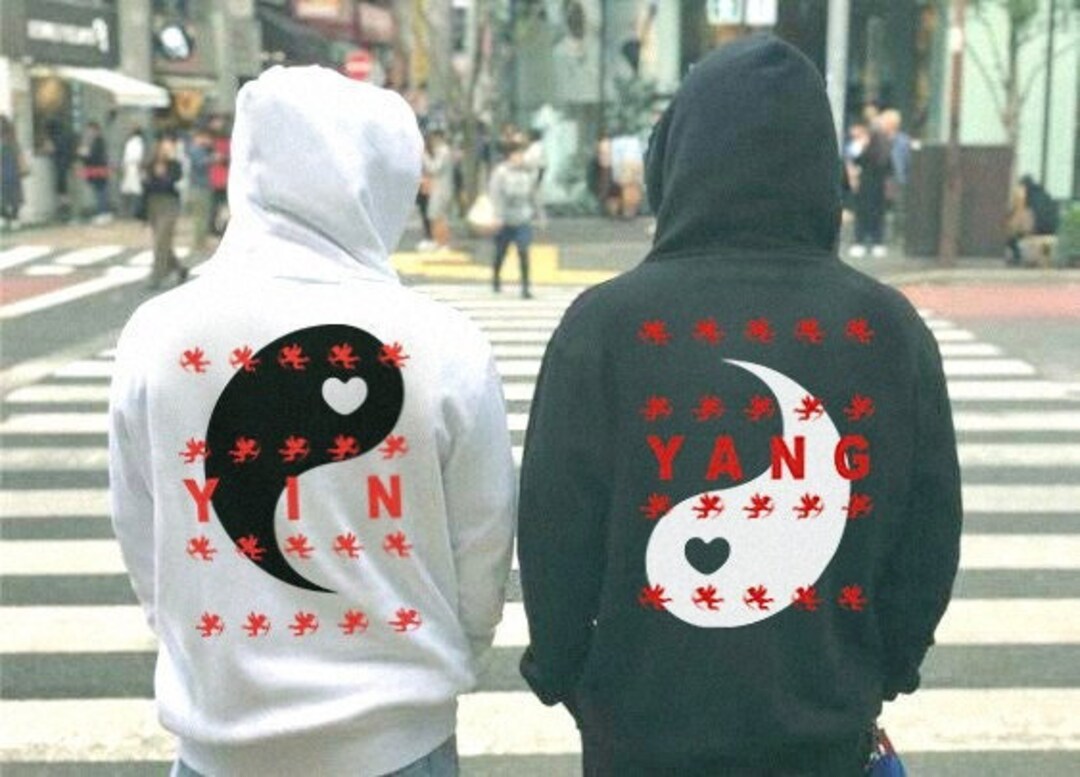 Yin Yang Streetwear Couple Hoodies - Etsy