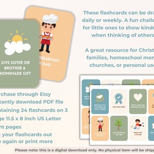 Be Kind Cards Flashcards, Printable Instant Download, Christian ...
