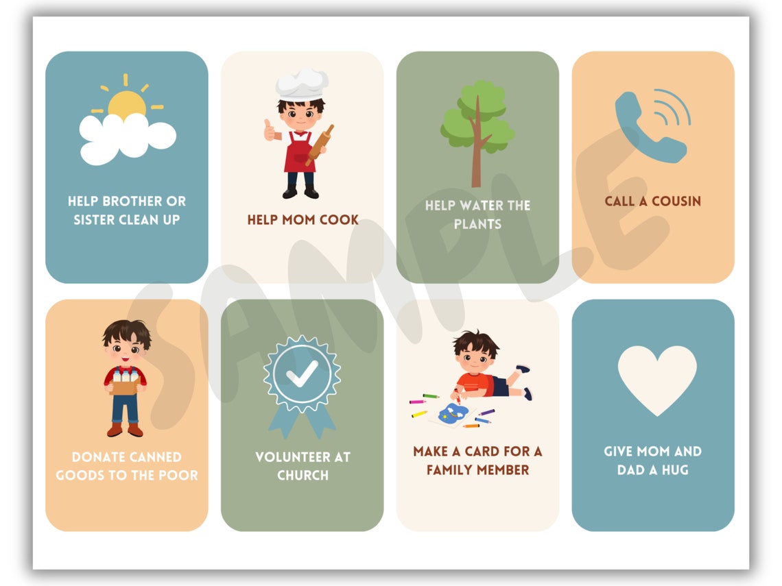 Be Kind Cards Flashcards, Printable Instant Download, Christian ...