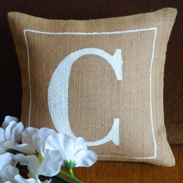 Burlap Monogram - Etsy