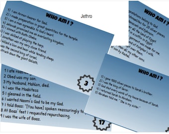 Who Am I JW Bible Characters Games 200 Flash Cards Bible Trivia Game ...