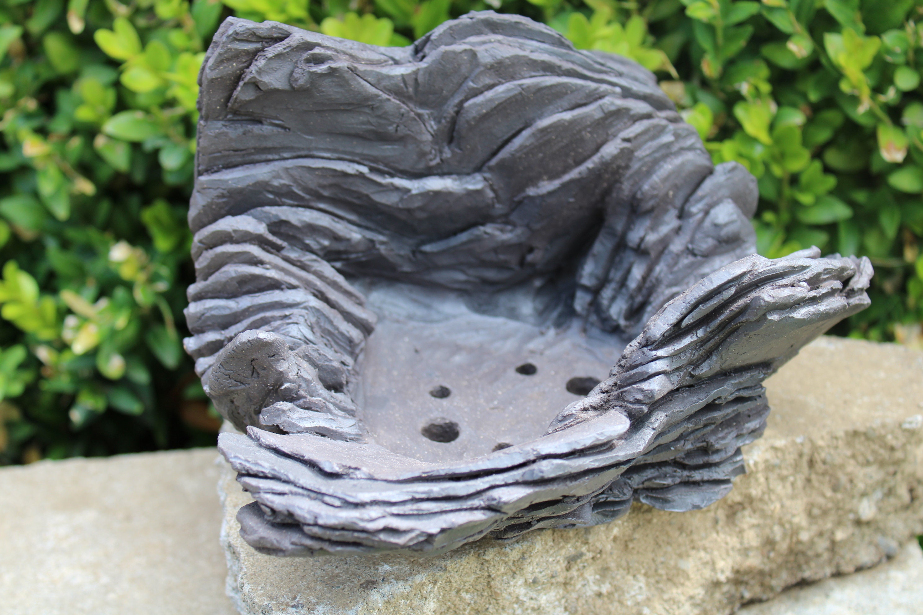 Slate Series Sculptural Bonsai Pot, Kusomono Pot, Mame, Kurama Pot ...