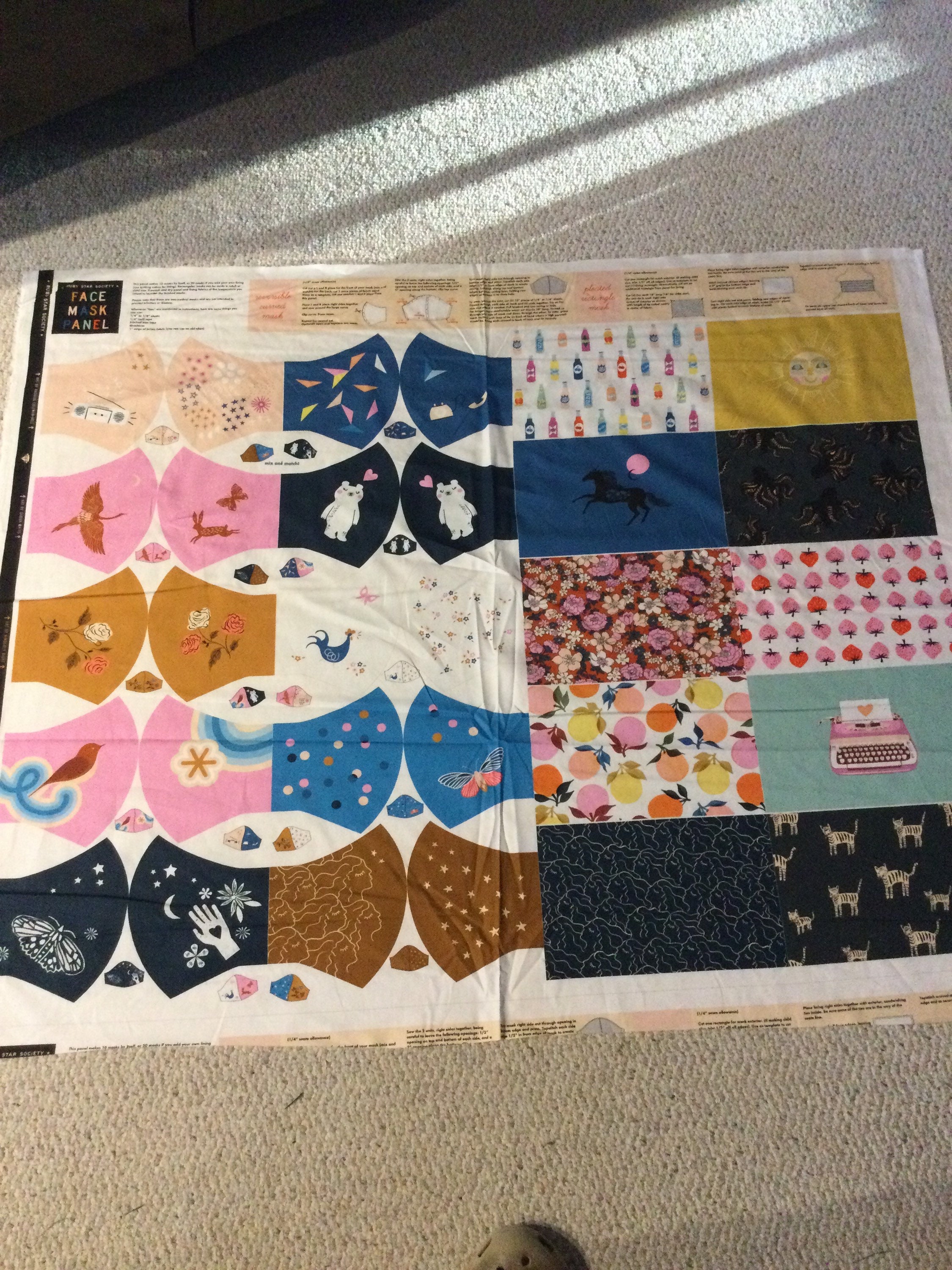 Modas Designers ruby Star Society Face Mask Panel. - Etsy