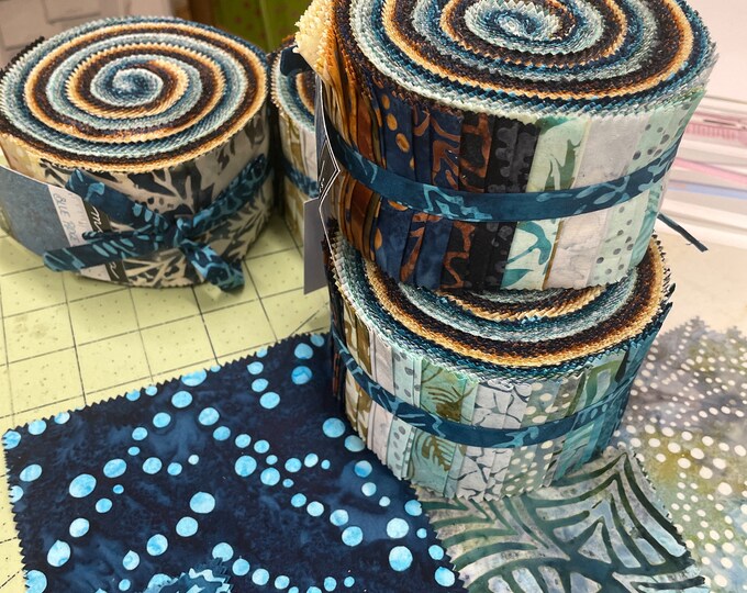 Blue Ridge Batiks Jelly Roll Strips. - Etsy