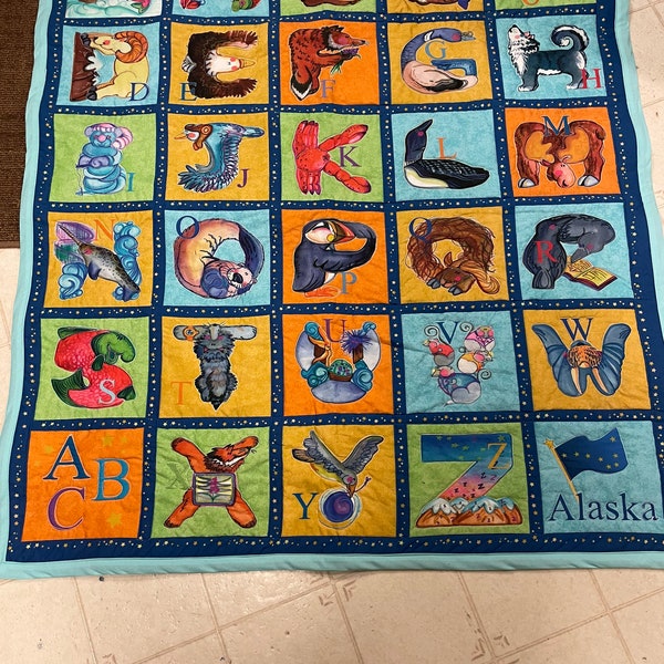 Alphabet Fabric Panel - Etsy