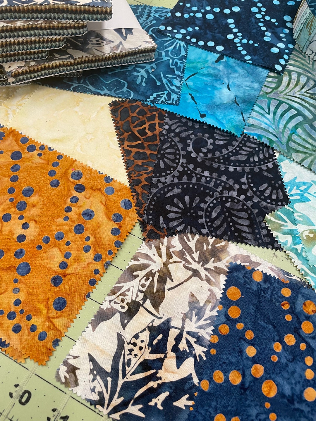 Blue Ridge Batiks 5squares. - Etsy