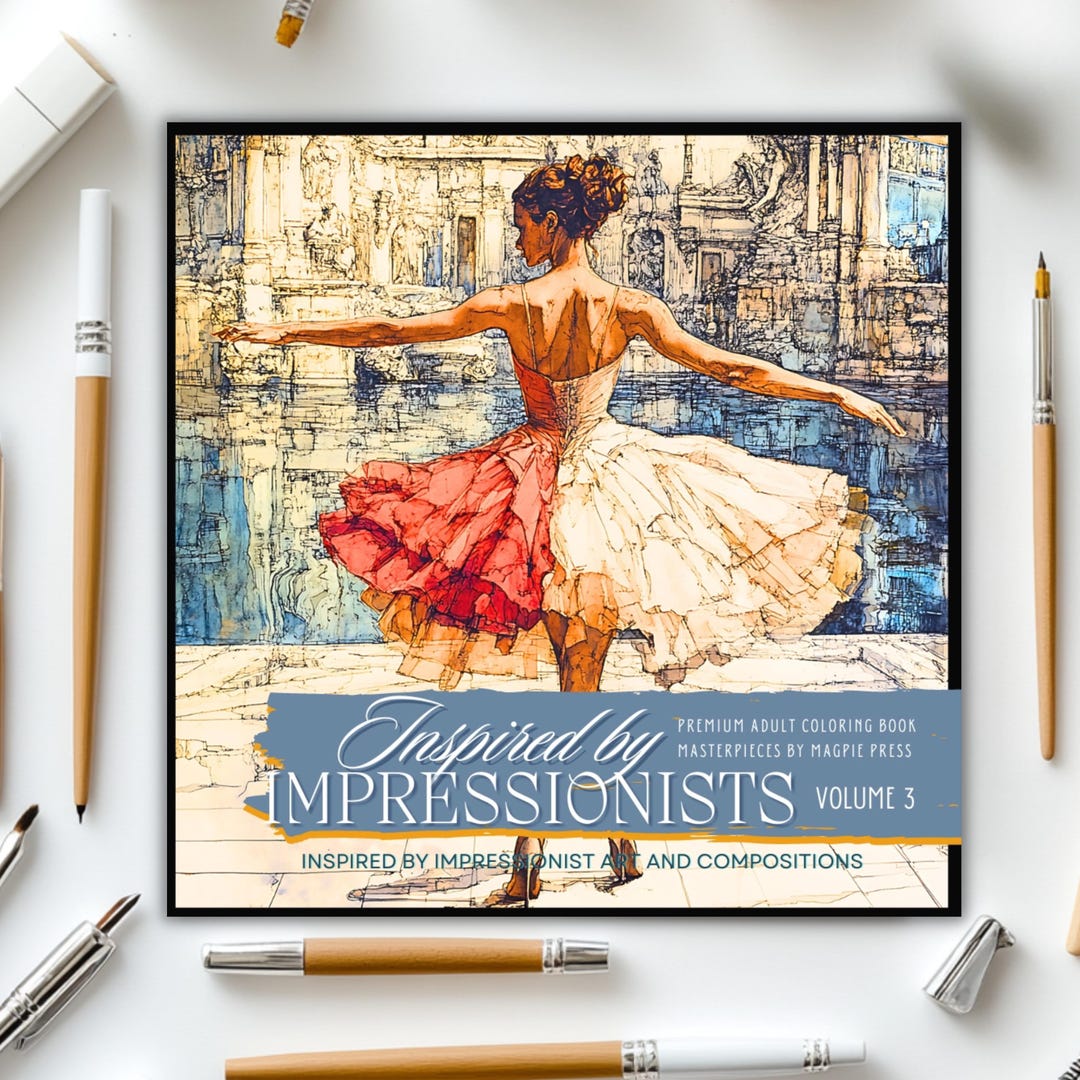 Impressionists Adult Fine Art Coloring Book: Volume 3, Fine Art ...