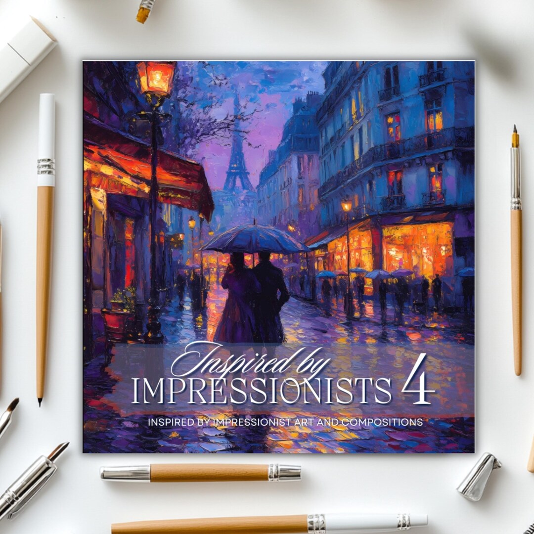 Inspired by Impressionists Volume 4 Premium Adult Coloring Book of Fine ...