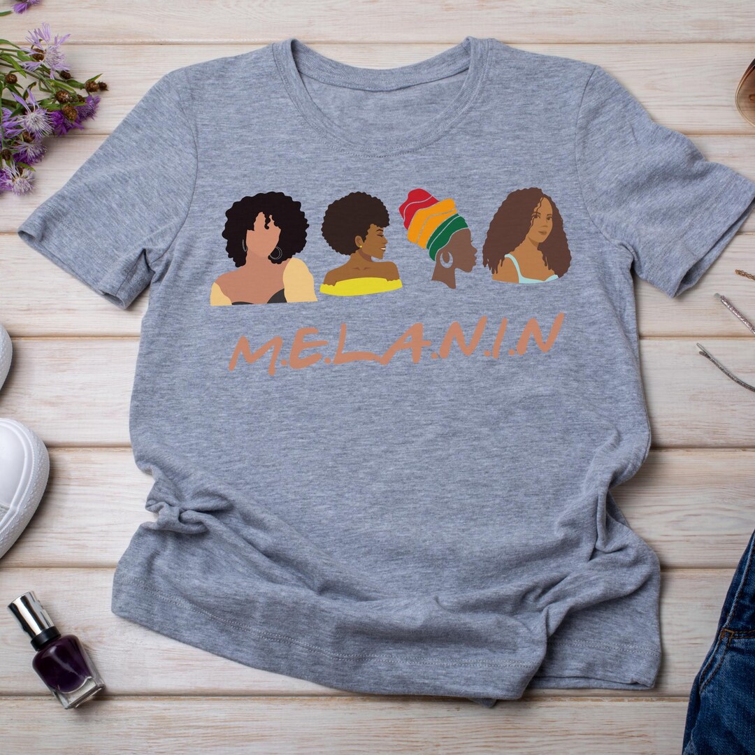 Melanin Cartoon T-shirt Inspired, Artistic Tee, Fun Graphic Shirt ...