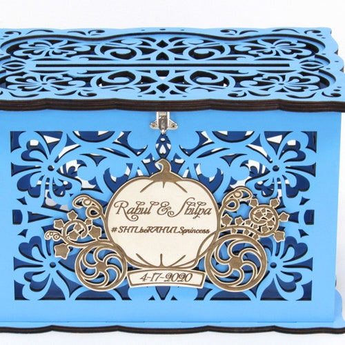 Wedding Card Box With Lock Cinderella Fairy Tale Wedding - Etsy