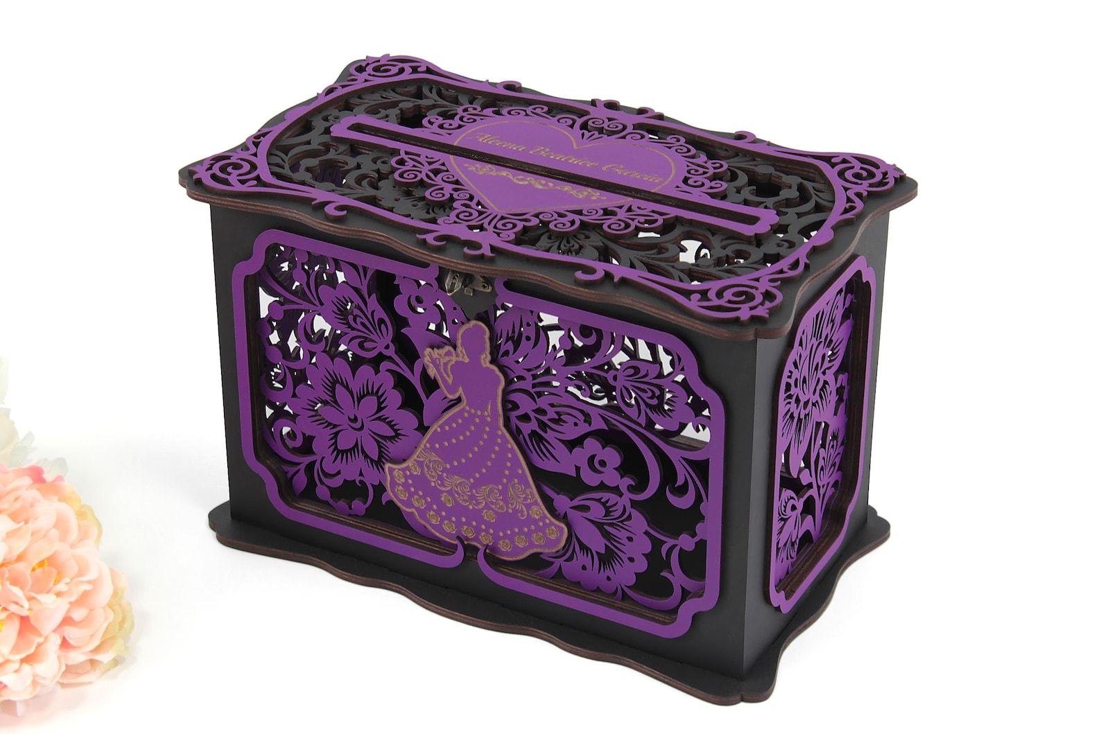 Quinceanera Card Box, Mis Quince Anos Money Box, Custom Quinceanera ...