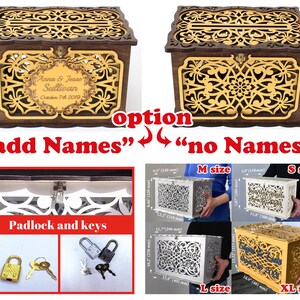 WEDDING MONEY BOX, Personalised Wedding Card Box, Savings Box, Wedding ...