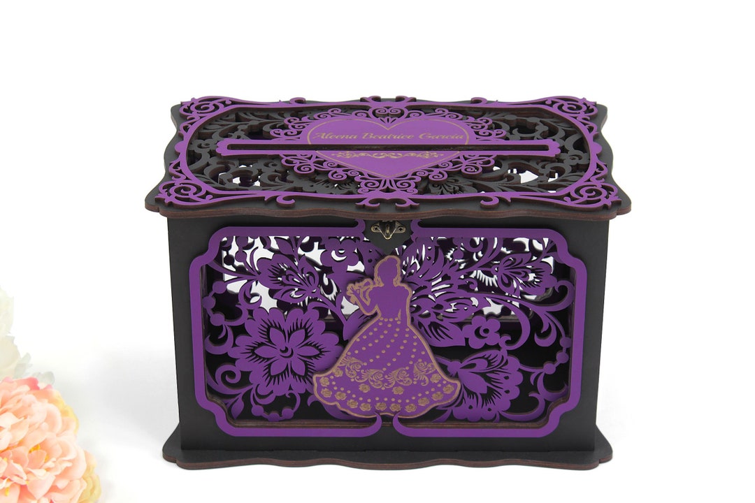 Quinceanera Card Box, Mis Quince Anos Money Box, Custom Quinceanera ...