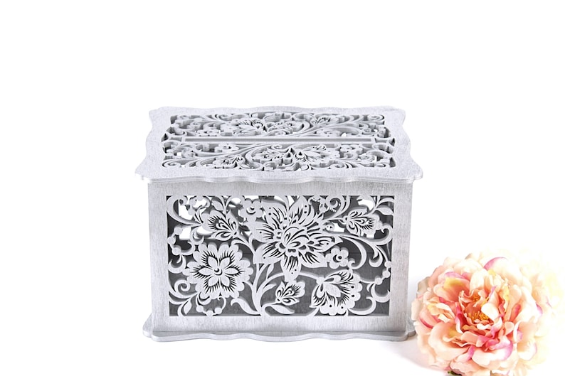 Card Box for Wedding With Lock Card Holder With Slot Wedding - Etsy