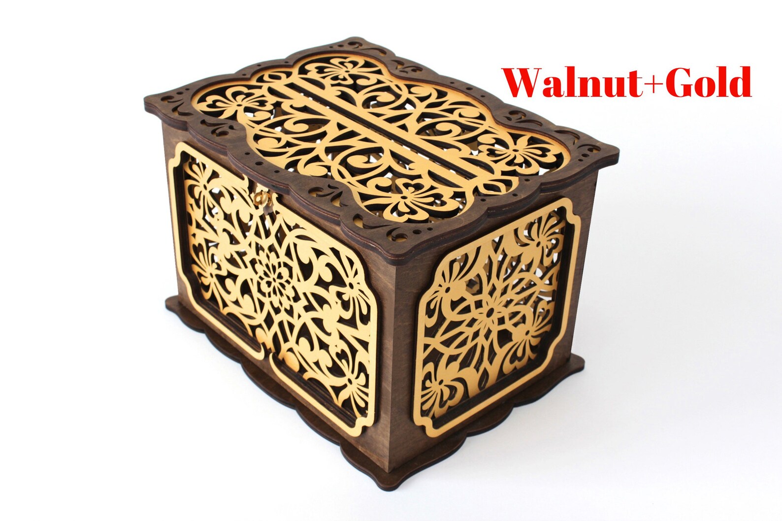 Wedding Wishing Well Box Personalized Card Box With Lock and - Etsy