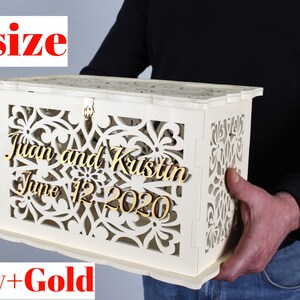 WEDDING MONEY BOX Personalised Wedding Card Box Savings Box - Etsy