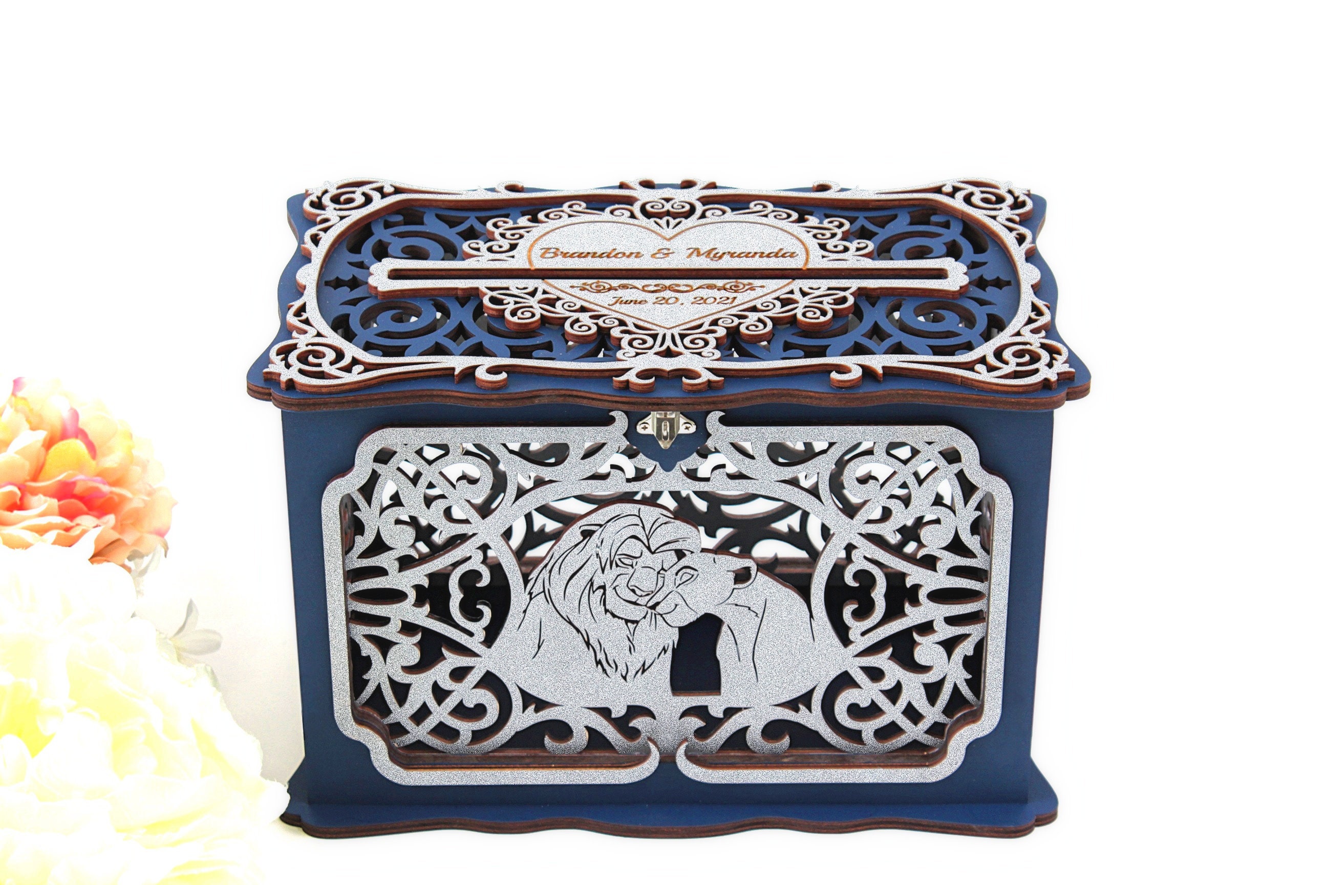 Simba Nala Wedding Card Box Lion Wedding Card Holder King - Etsy Canada