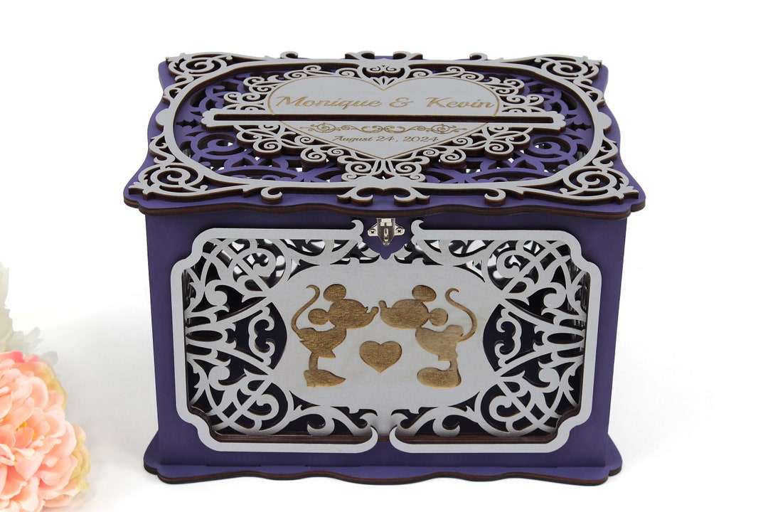 Mouse Wedding Card Box, Cartoon Themed Wedding Money Box, Couple Mouse ...