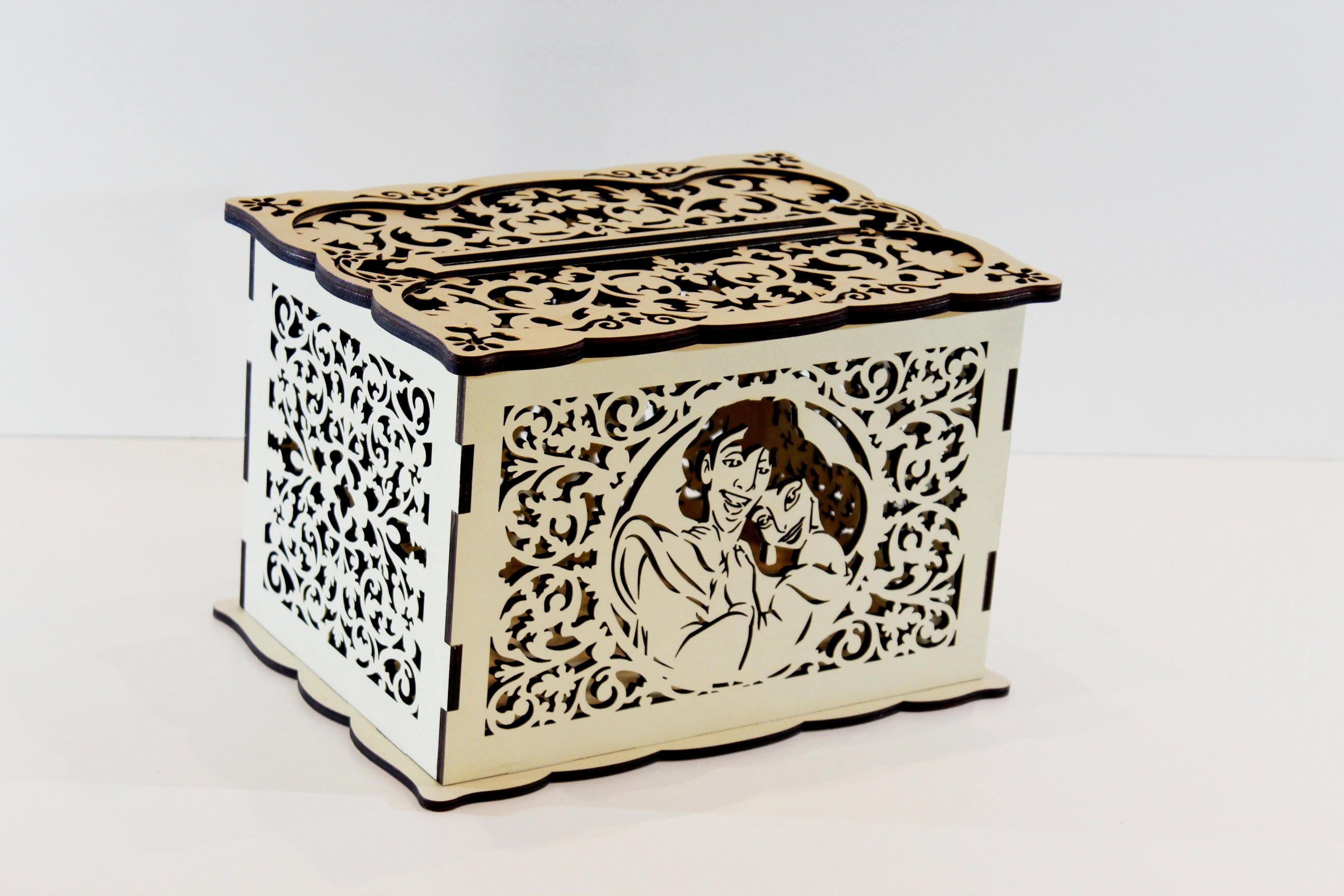 Aladdin Wedding Card Box Lockable, Fairy Tale, Wedding Money Box With ...